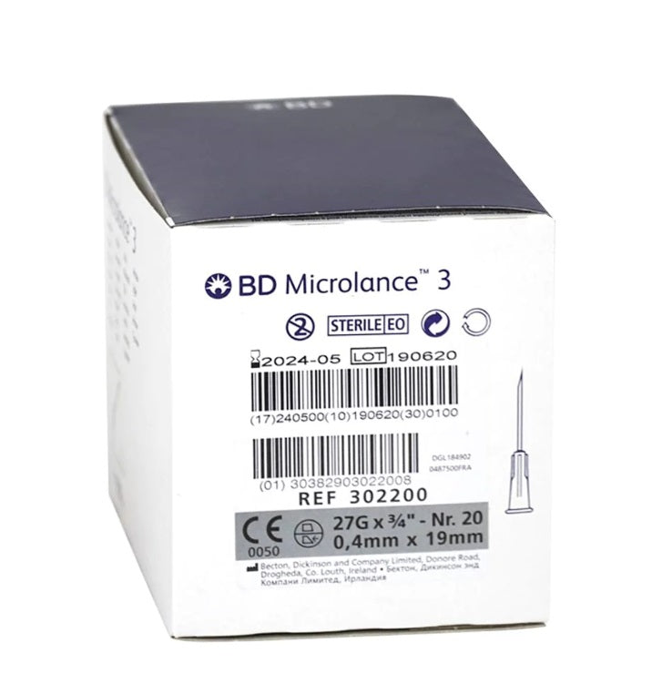 Needles 27G x 19mm Box/100