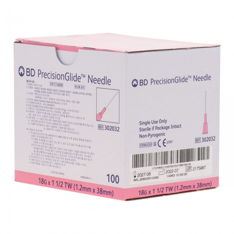 Needles 18G x 38mm Box/100